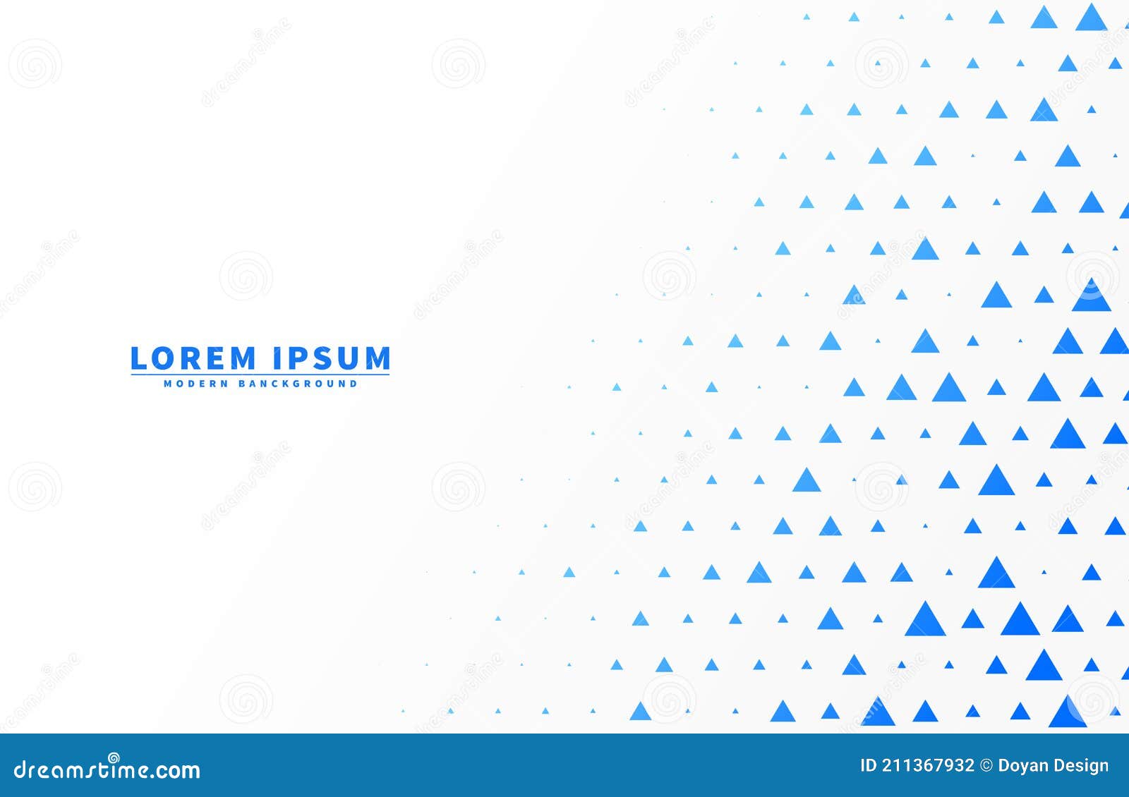 Abstract Blue Triangle Pattern Background Stock Vector - Illustration ...