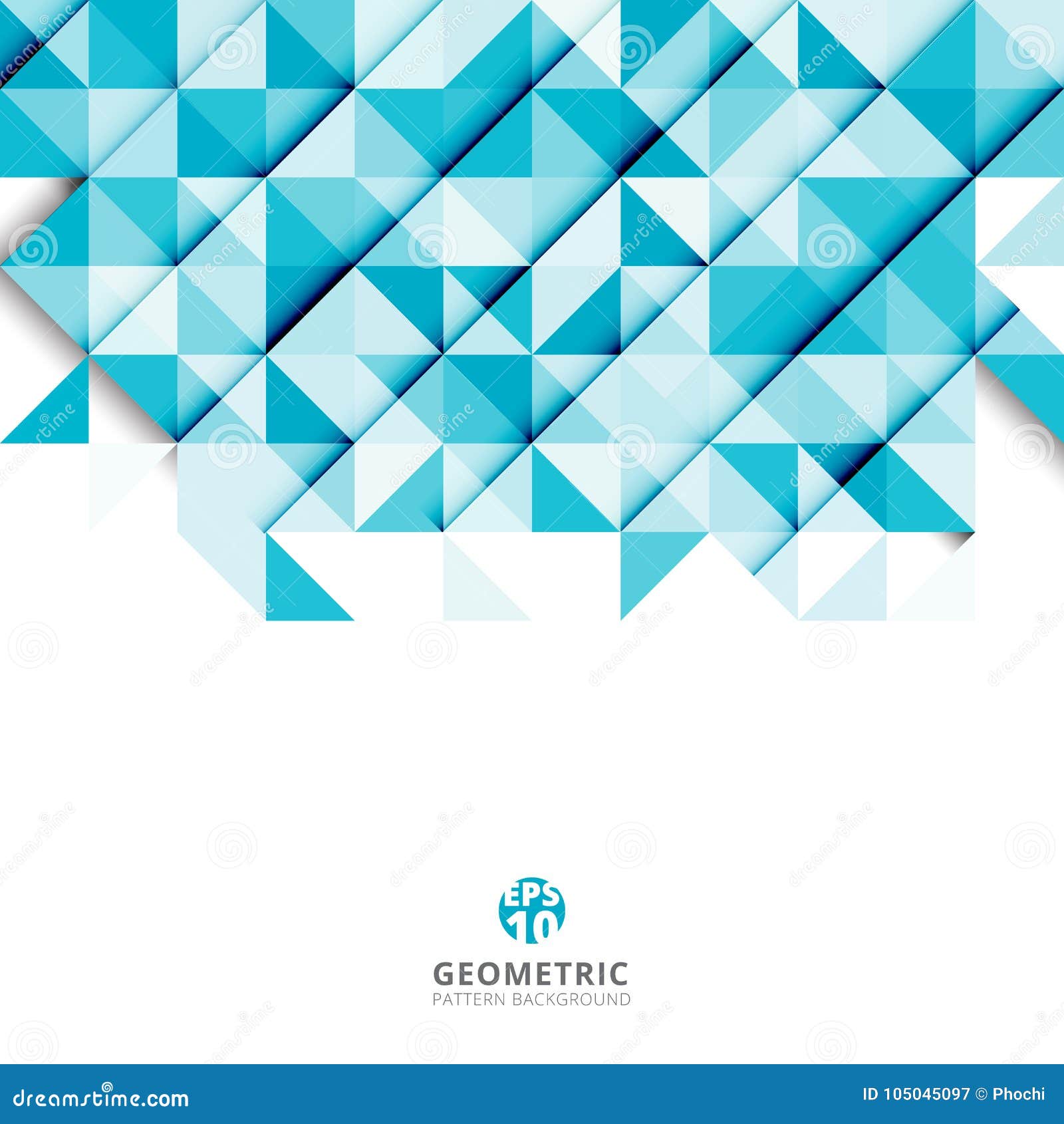 Abstract Blue Triangle and Square in Light Blue Color Pattern, V Stock ...