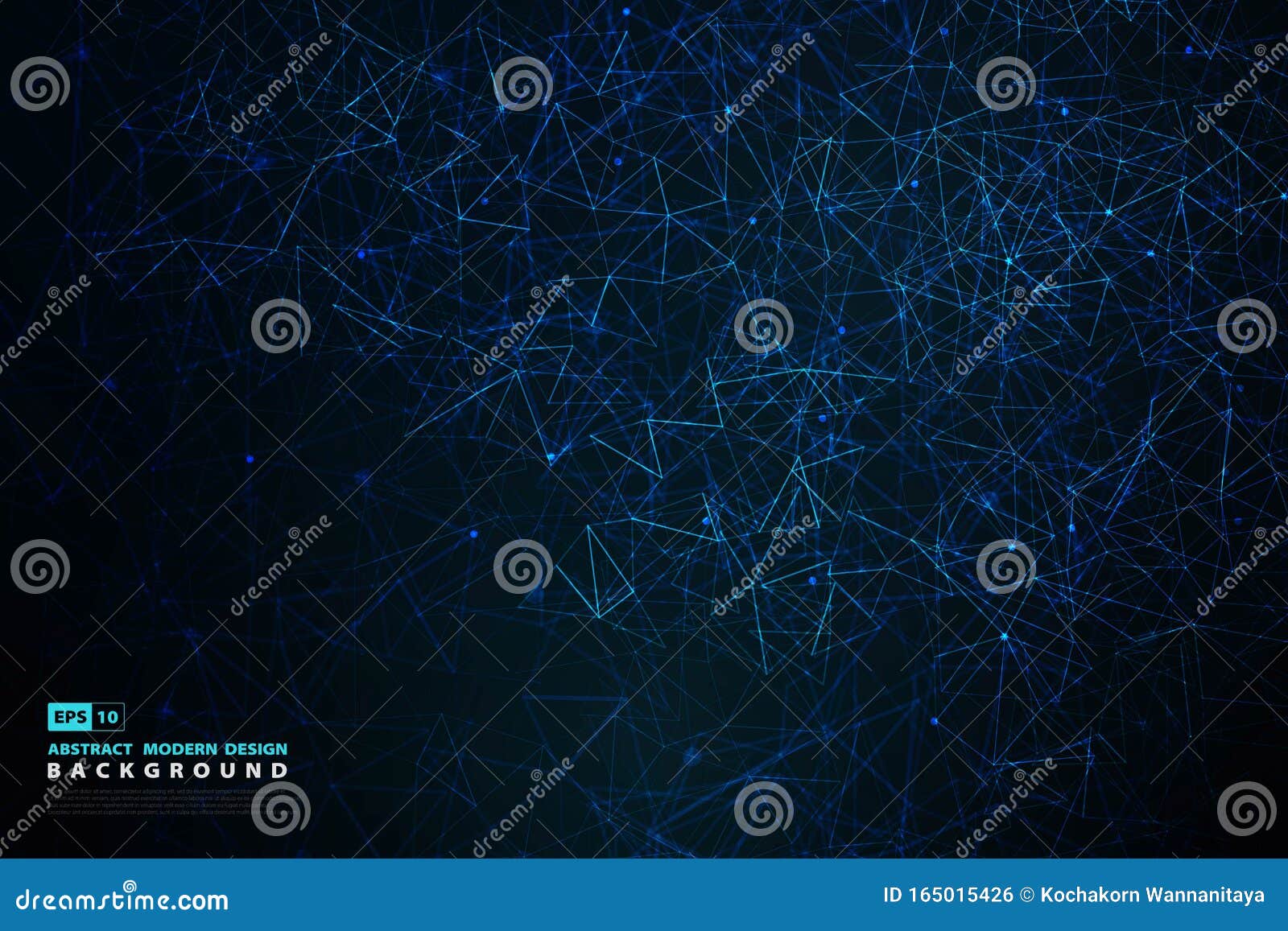 Abstract Blue Triangle Tech Design of Futuristic Artwork Template ...