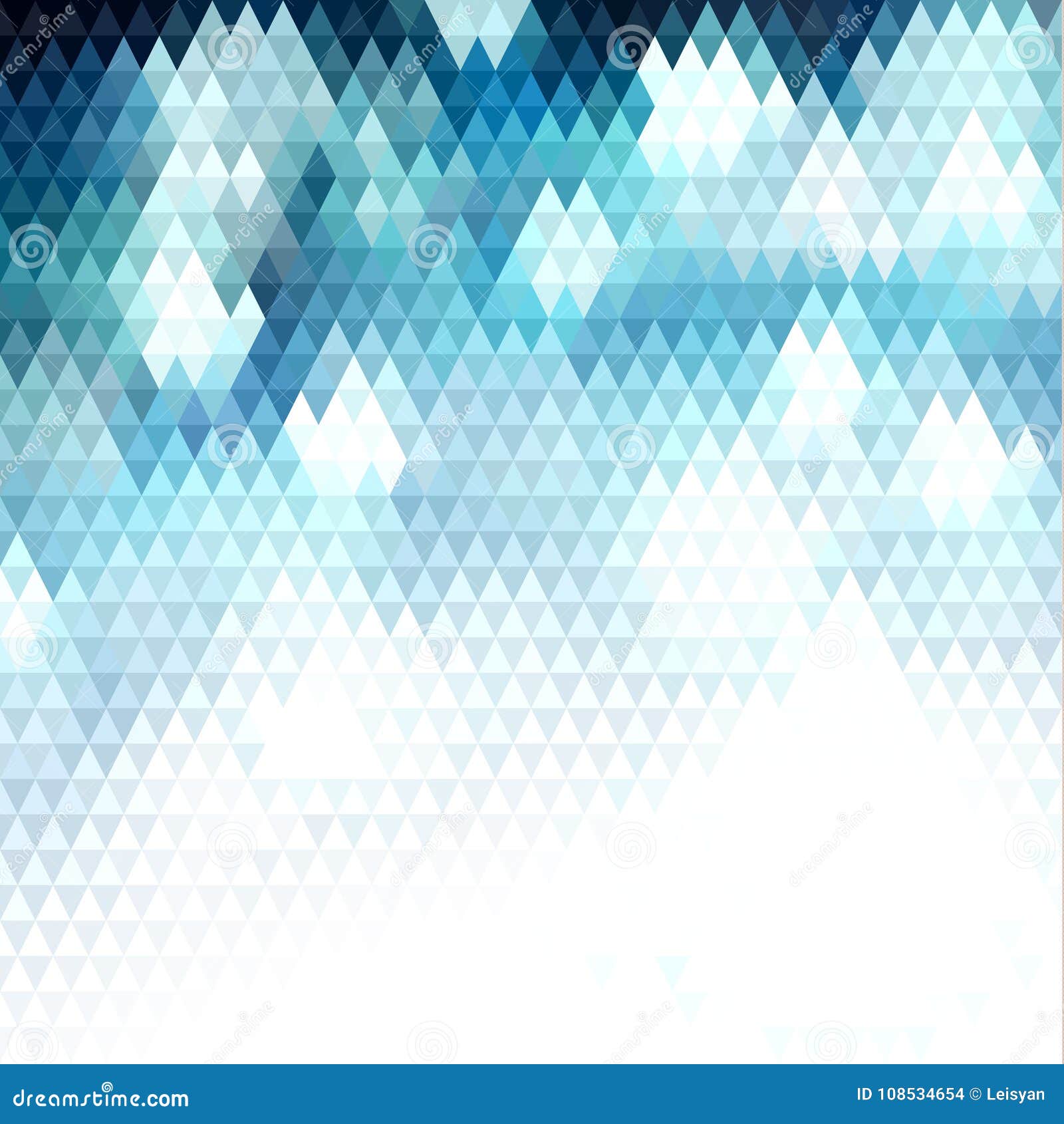 Abstract Blue Triangular Pattern Background with Lights Stock Vector ...