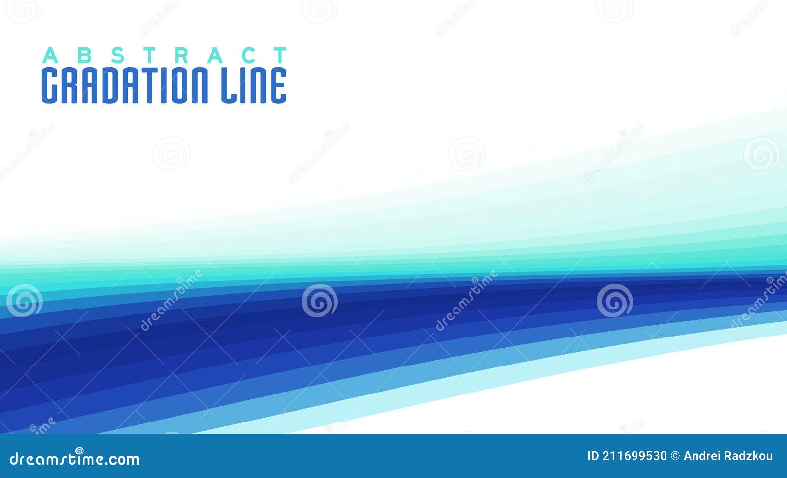 Abstract Blue and Turquoise Gradation Line with Perspective Stock ...