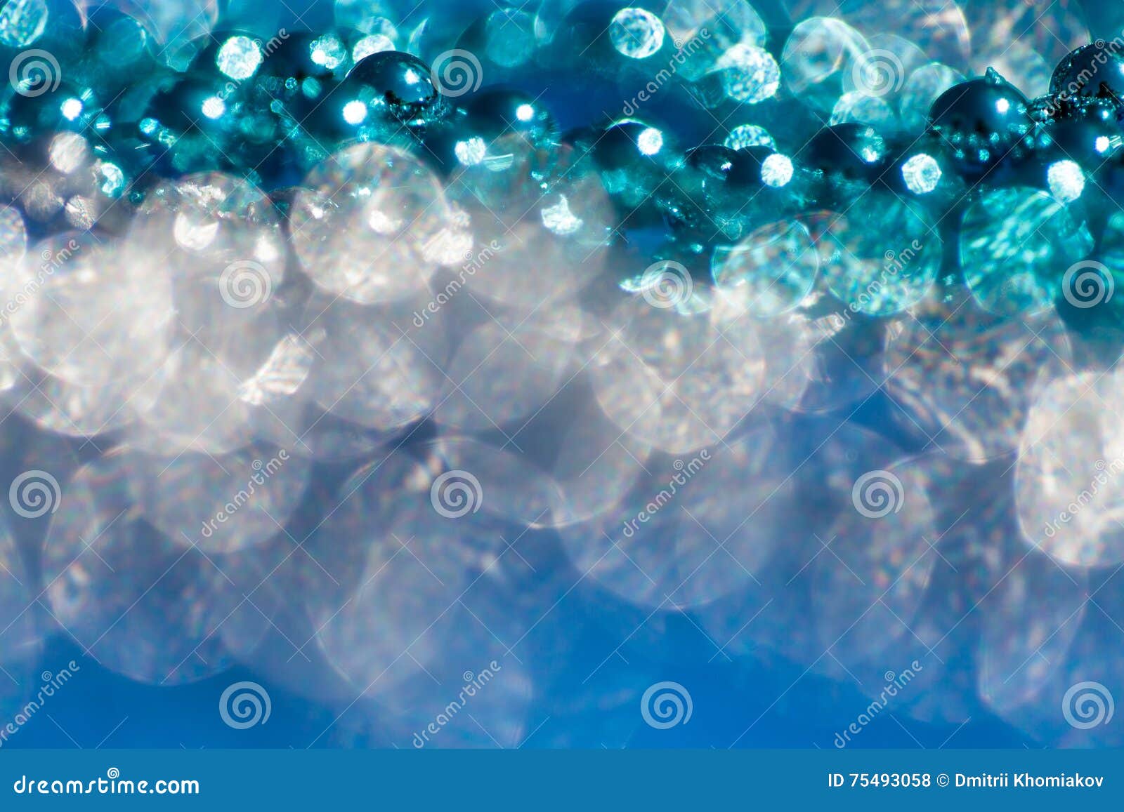 Abstract Blue Twinkled Lights, Background with Bokeh Defocused Stock ...