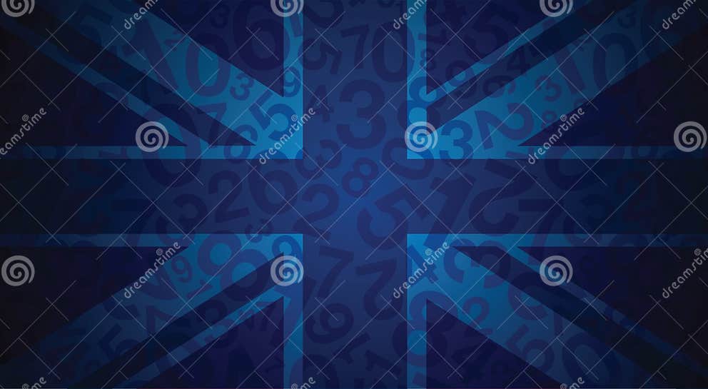 Abstract blue uk flag stock vector. Illustration of england - 61723660