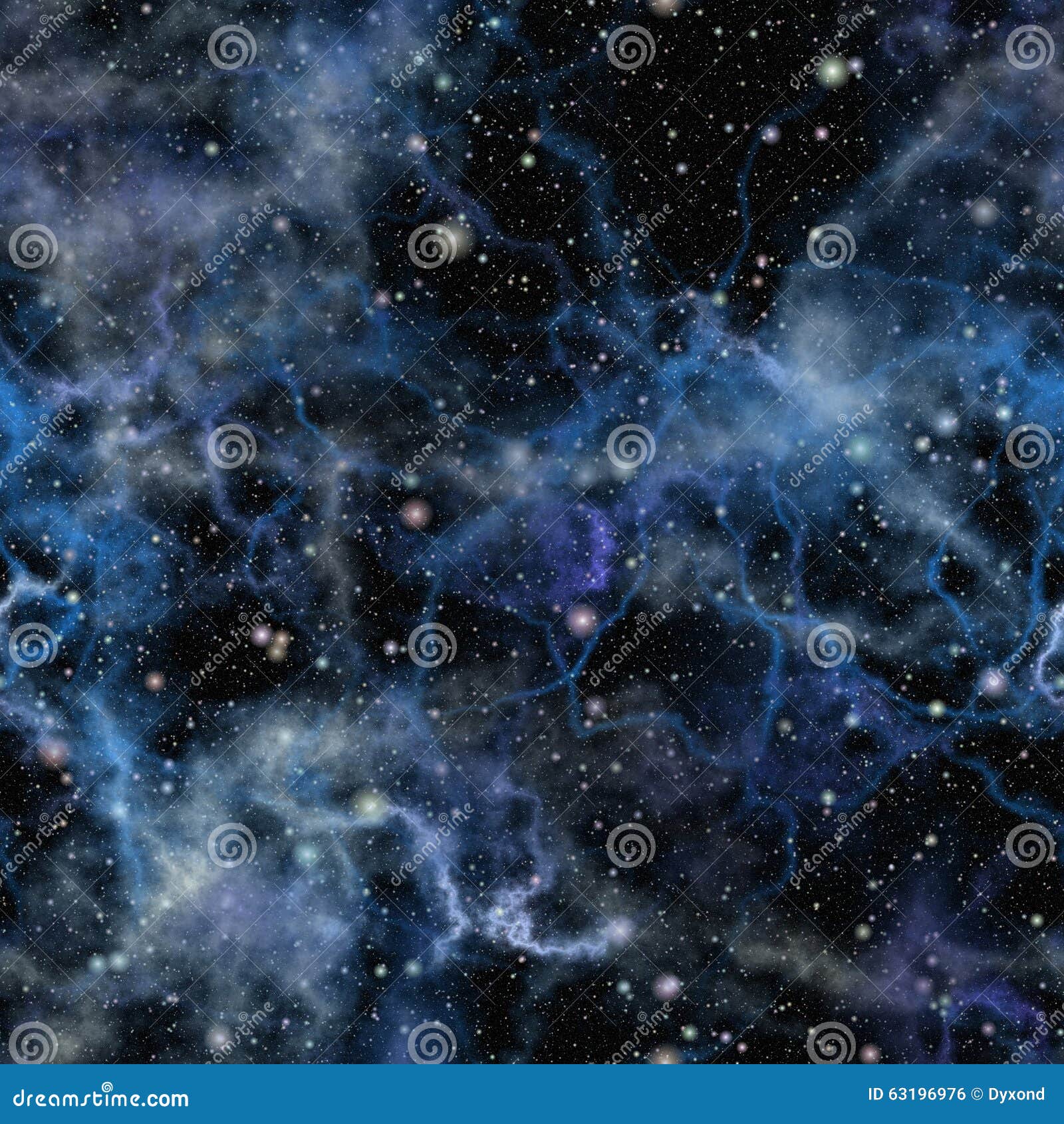 Abstract Blue Universe. Seamless Illustration. Stock Illustration ...