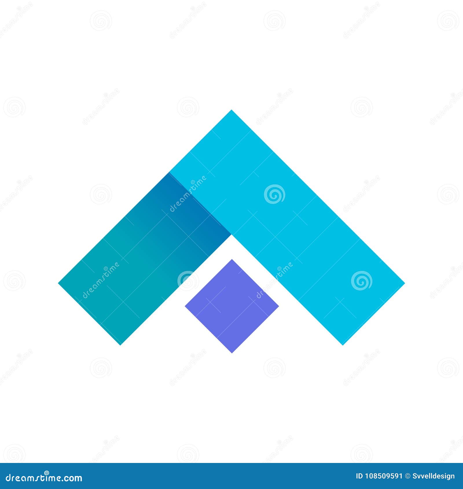 Abstract Blue Up Arrow Shape Symbol Graphic Design Stock Vector ...