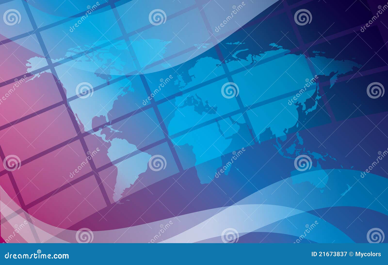 Abstract Blue Vector Background with Light Map Stock Vector ...