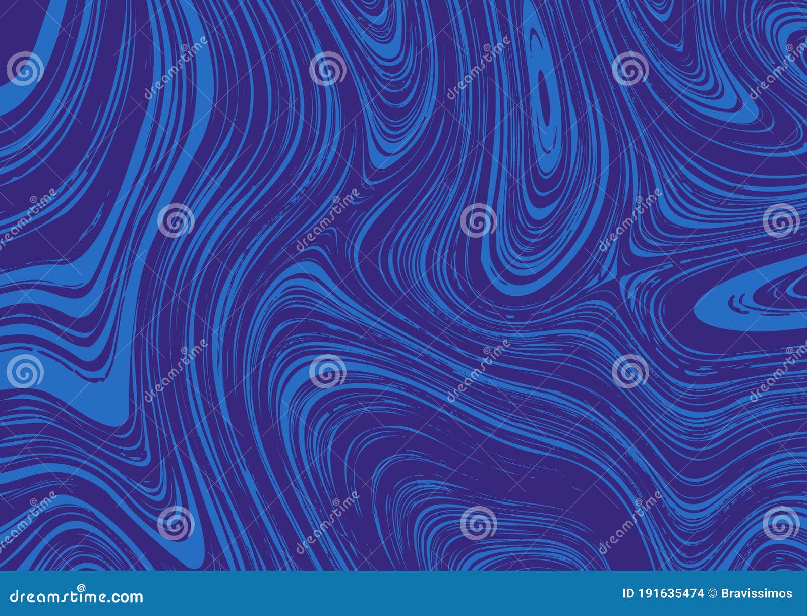 Abstract Blue Vector Background Motion Hypnotic Psychedelic Design ...