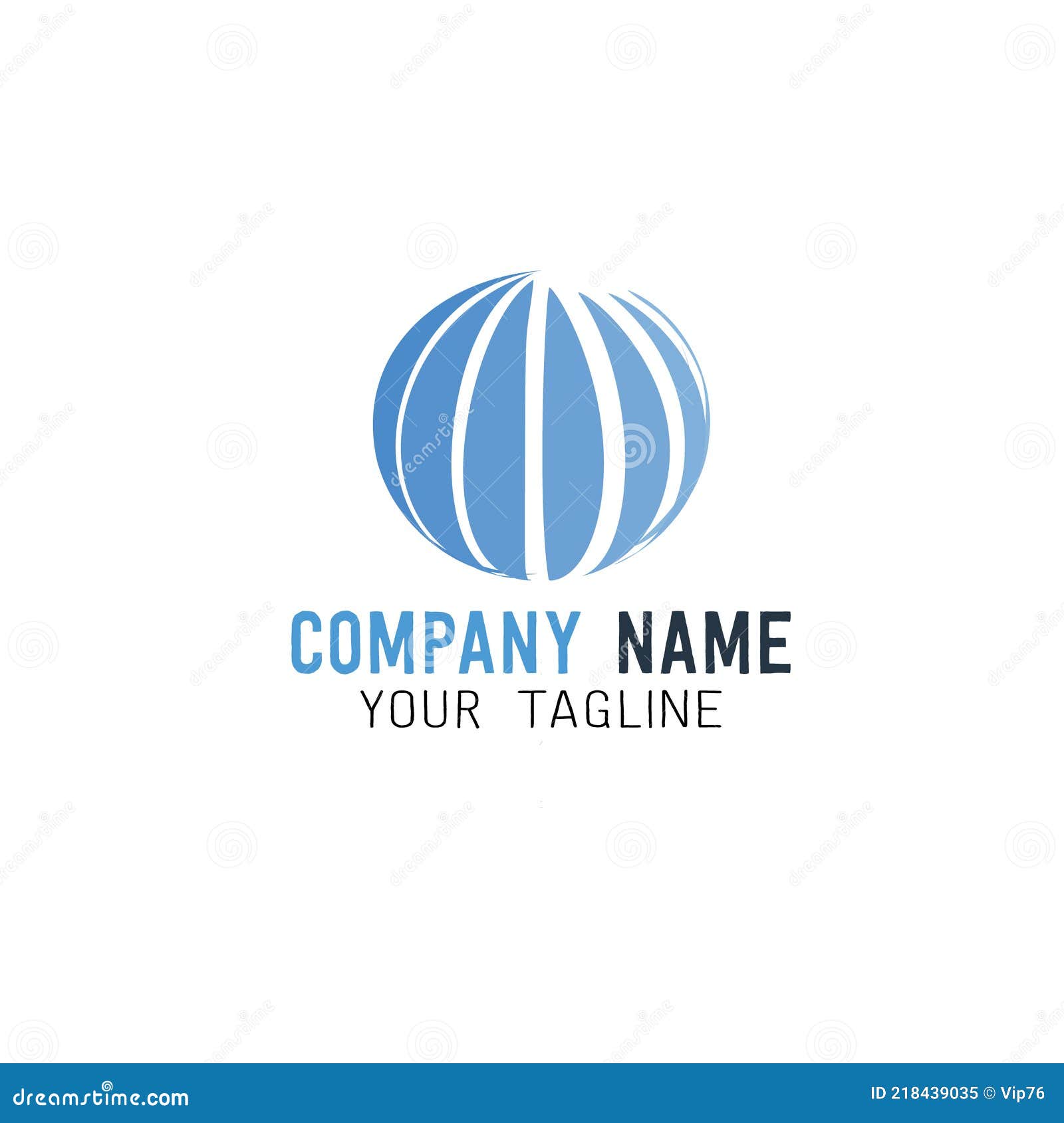 Abstract Blue Vector Logotype for Any Company. Stock Vector ...