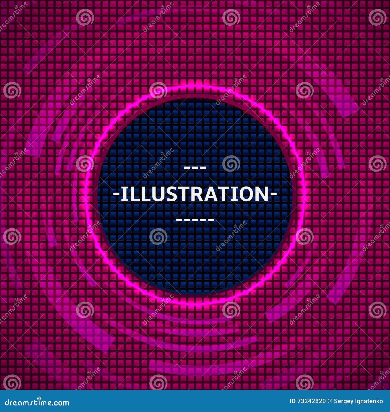 Abstract Blue and Violet Circle Banner Template. Stock Vector ...