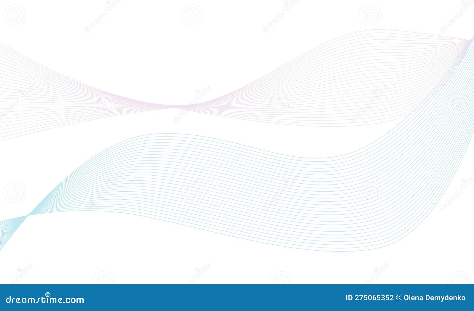 Abstract Blue and Violet Lines on a White Background. Line Art. Vector ...