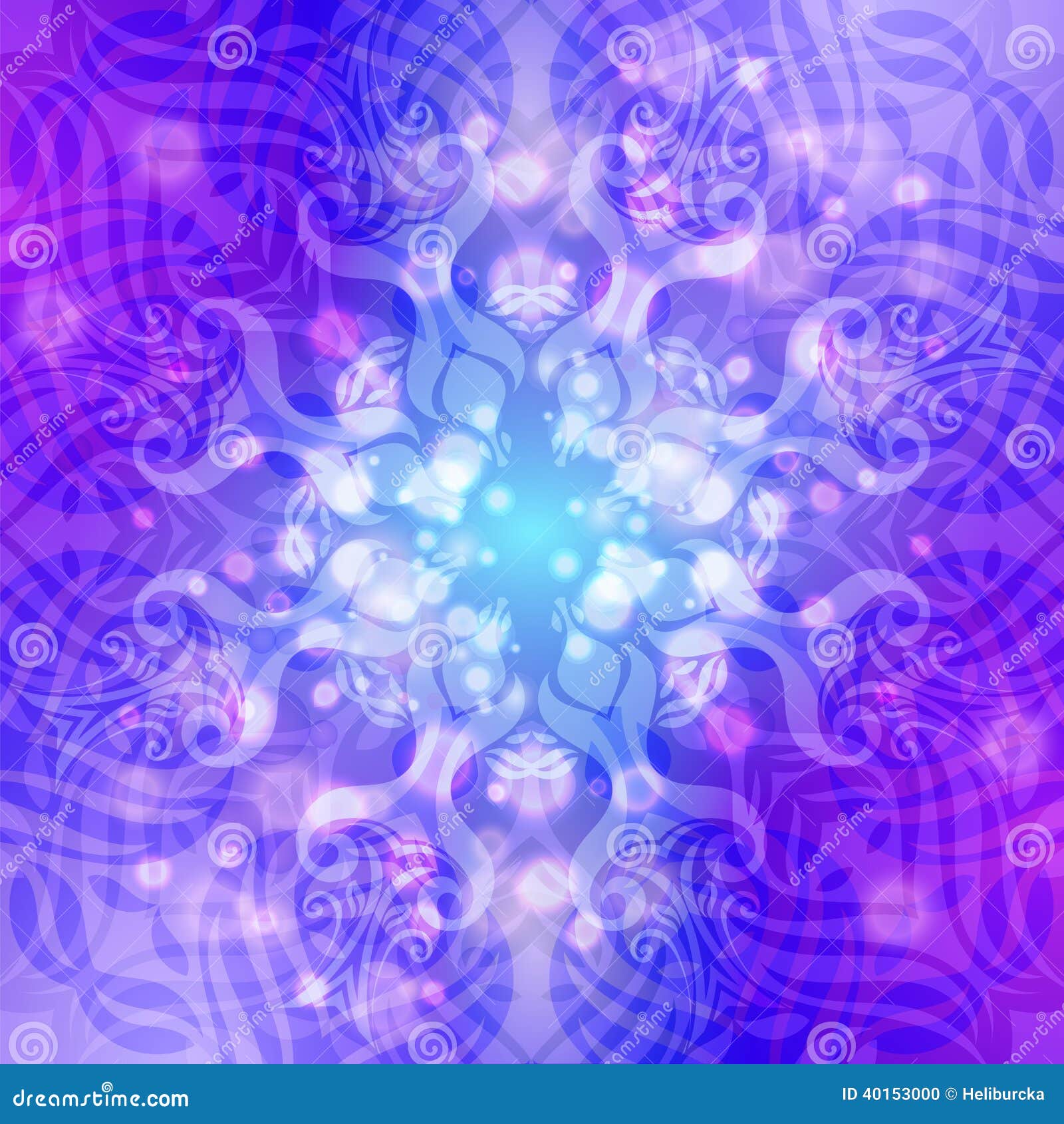 Abstract Blue-violet Round Pattern with Lights Stock Vector ...