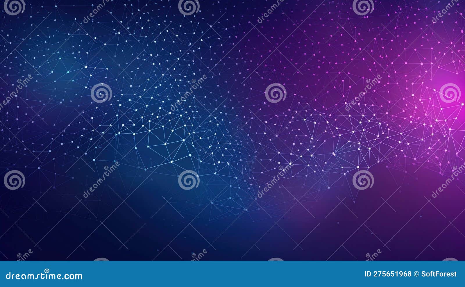 Abstract Blue and Violet Technology Particles Mesh Background ...
