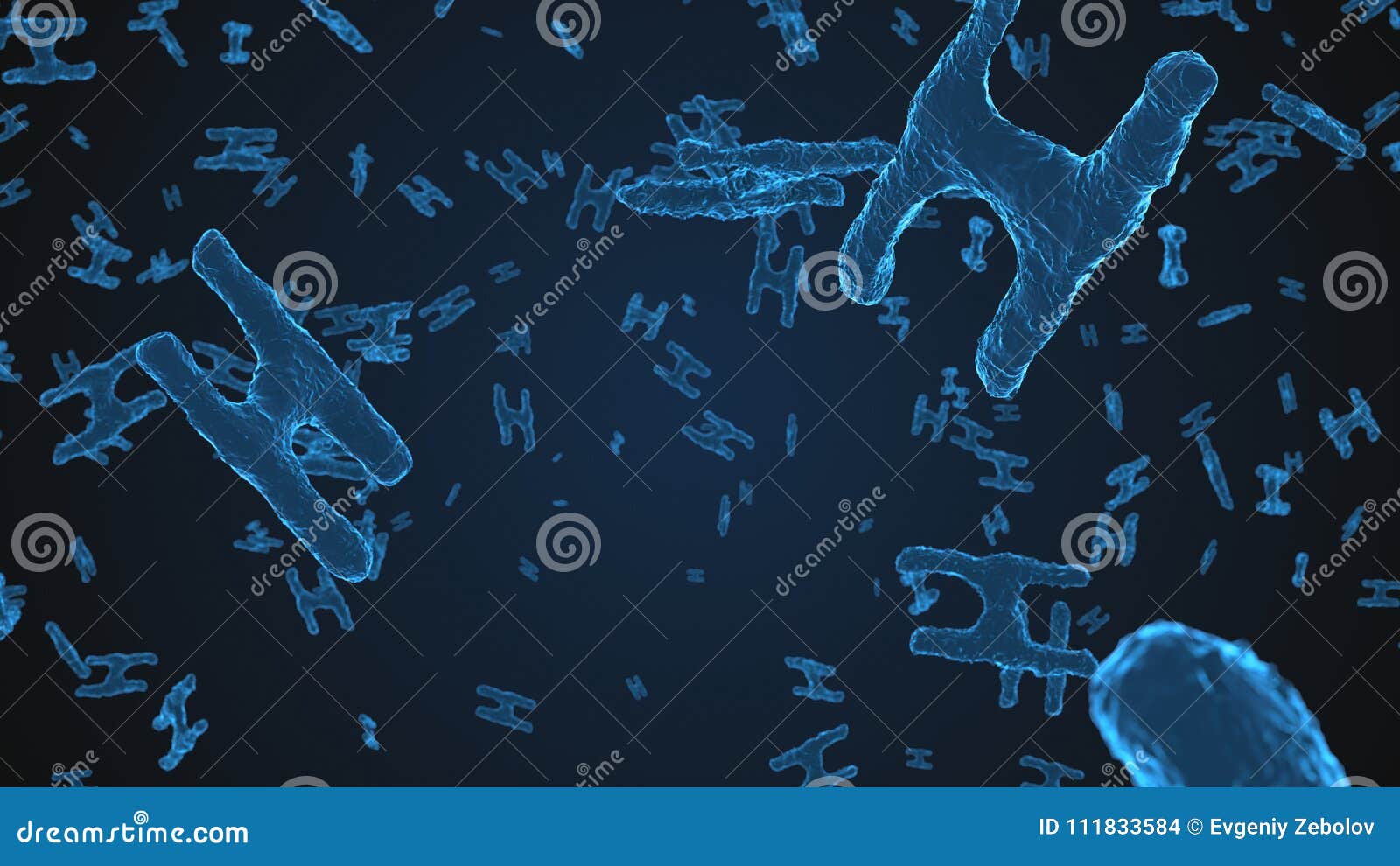 Abstract Blue Virus Cells Under Microscope Stock Illustration ...