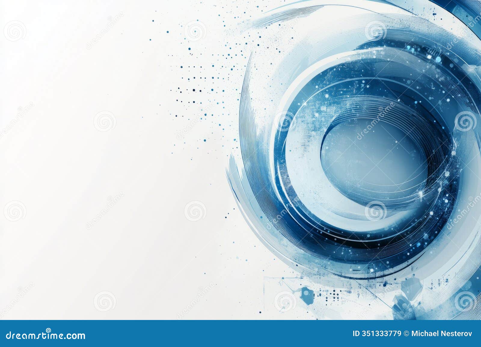 Abstract Blue Vortex Spinning with Digital Particles and Light Trails ...