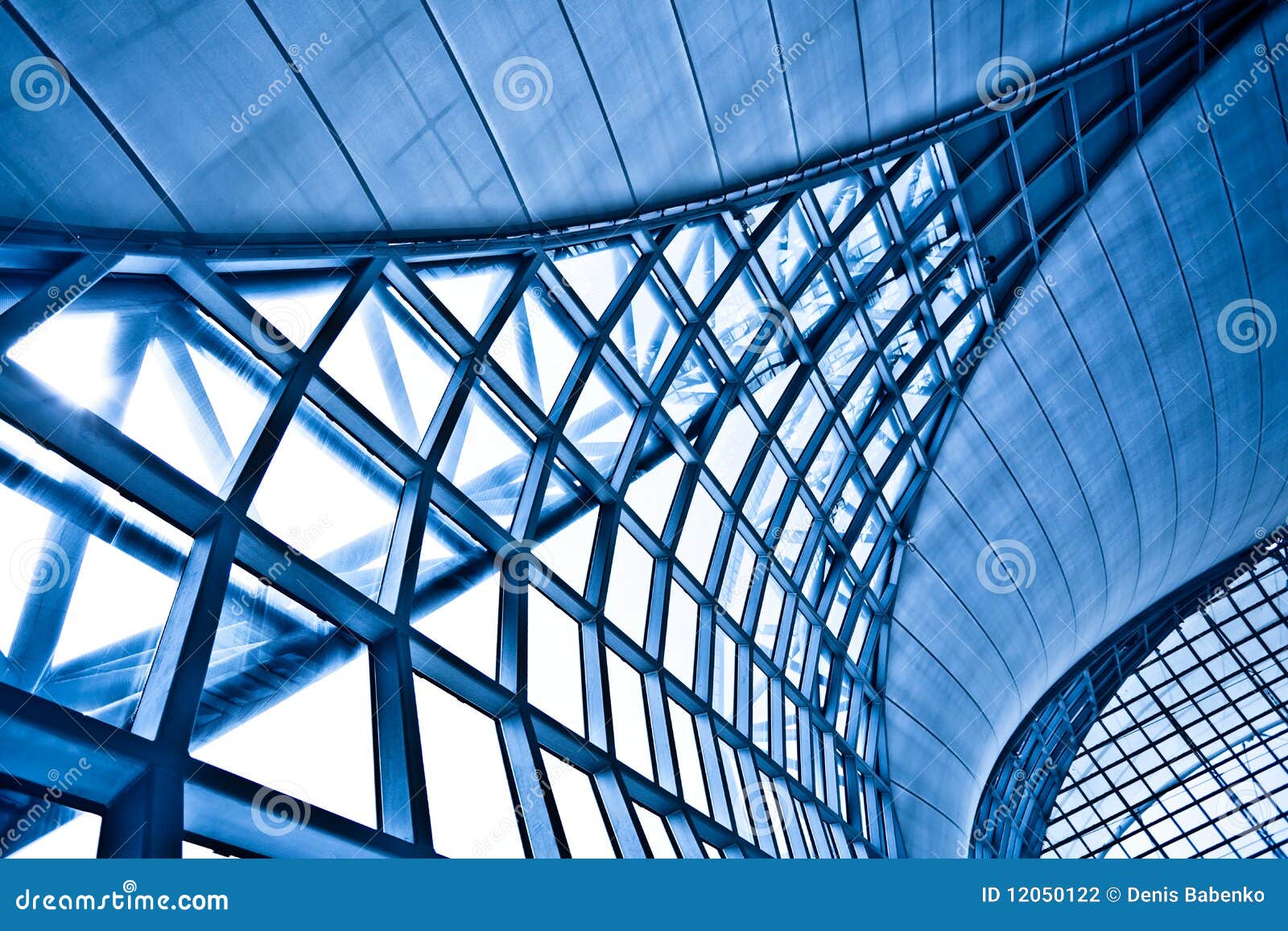 Abstract blue wall corner stock photo. Image of design - 12050122