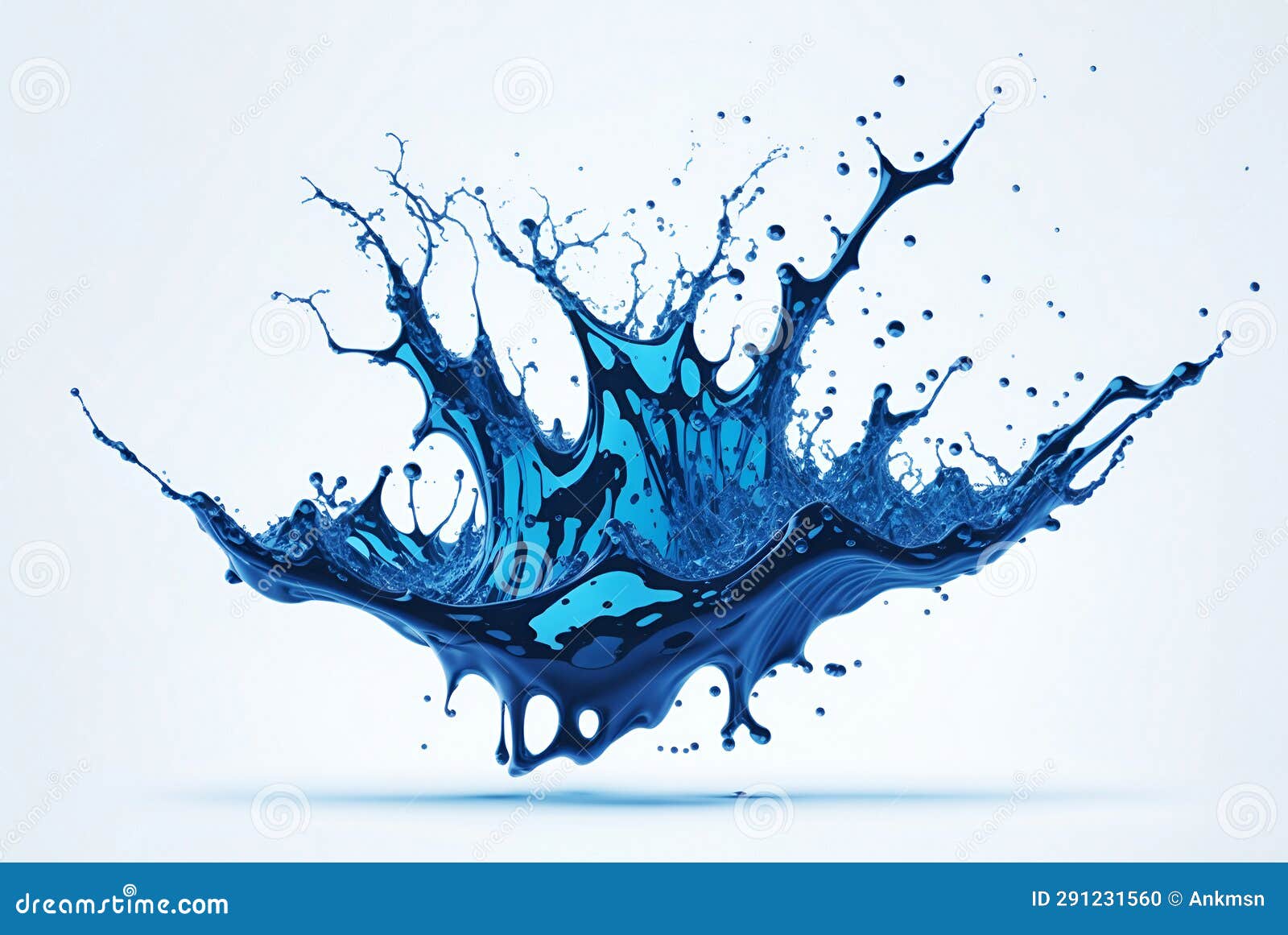 Abstract Blue Water Background with Liquid Splach Stock Illustration ...