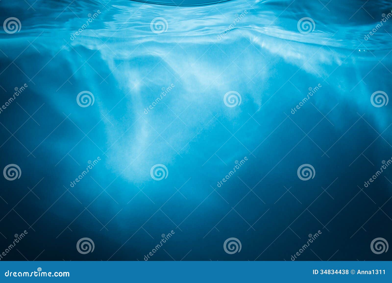 Abstract Blue Water Background with Sunbeams Stock Photo - Image of ...