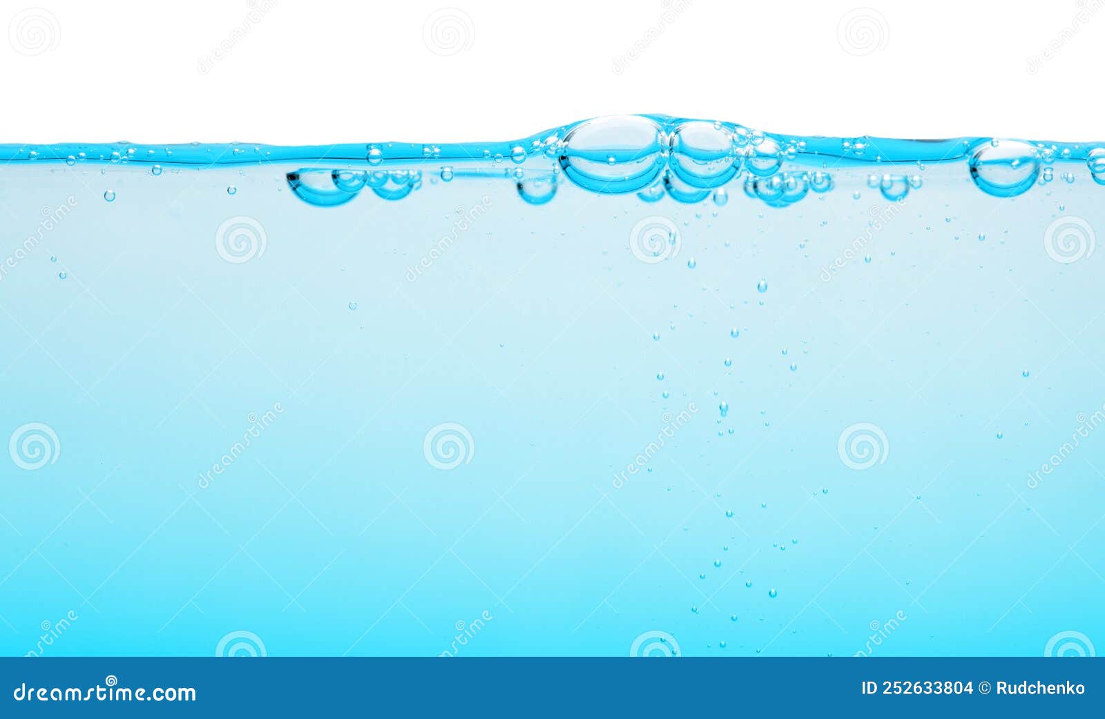 Abstract Blue Water Bubble Drops Splash Horizontal Background Stock ...