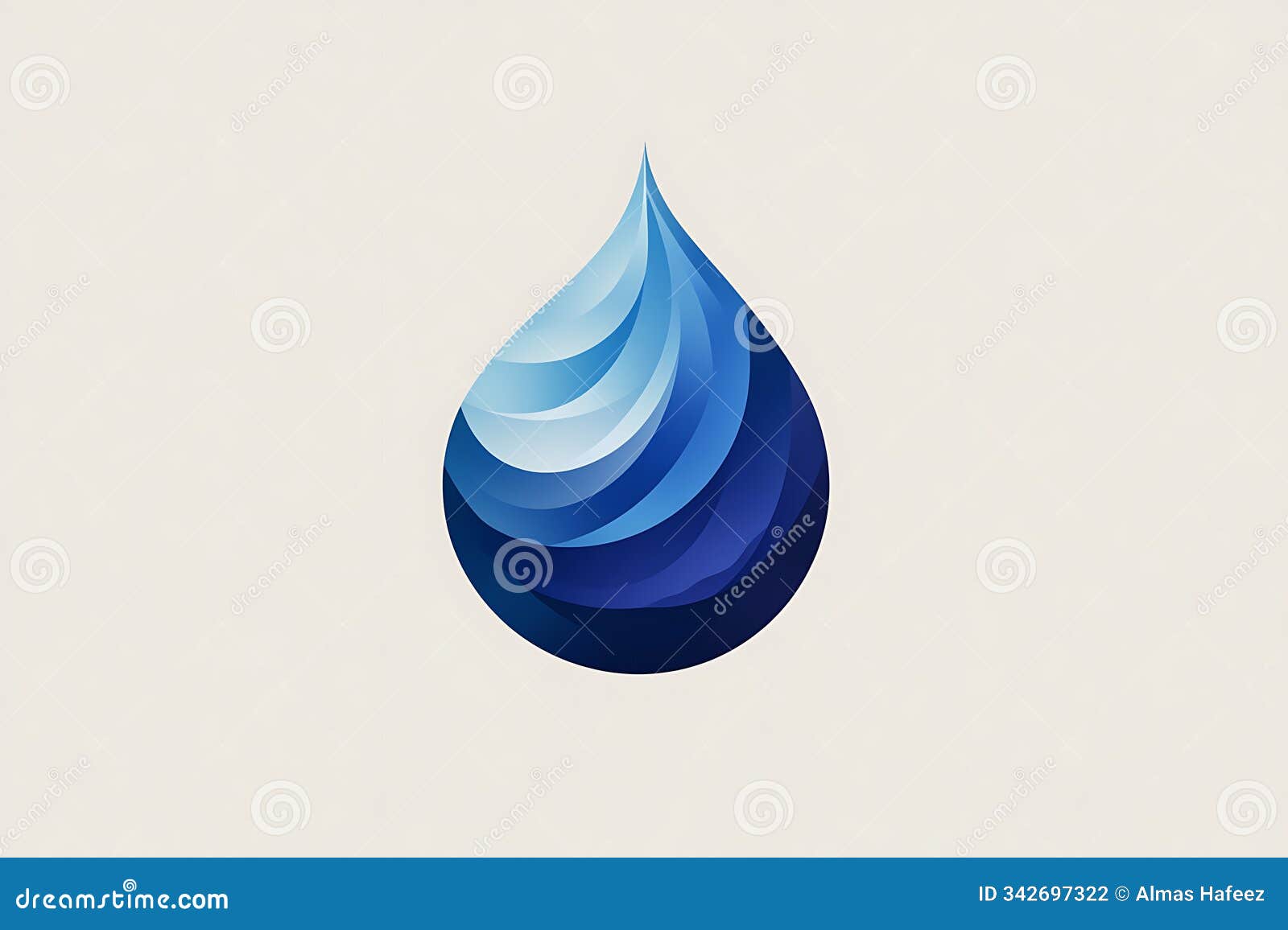 Abstract Blue Water Drop Graphic Design Stock Illustration ...