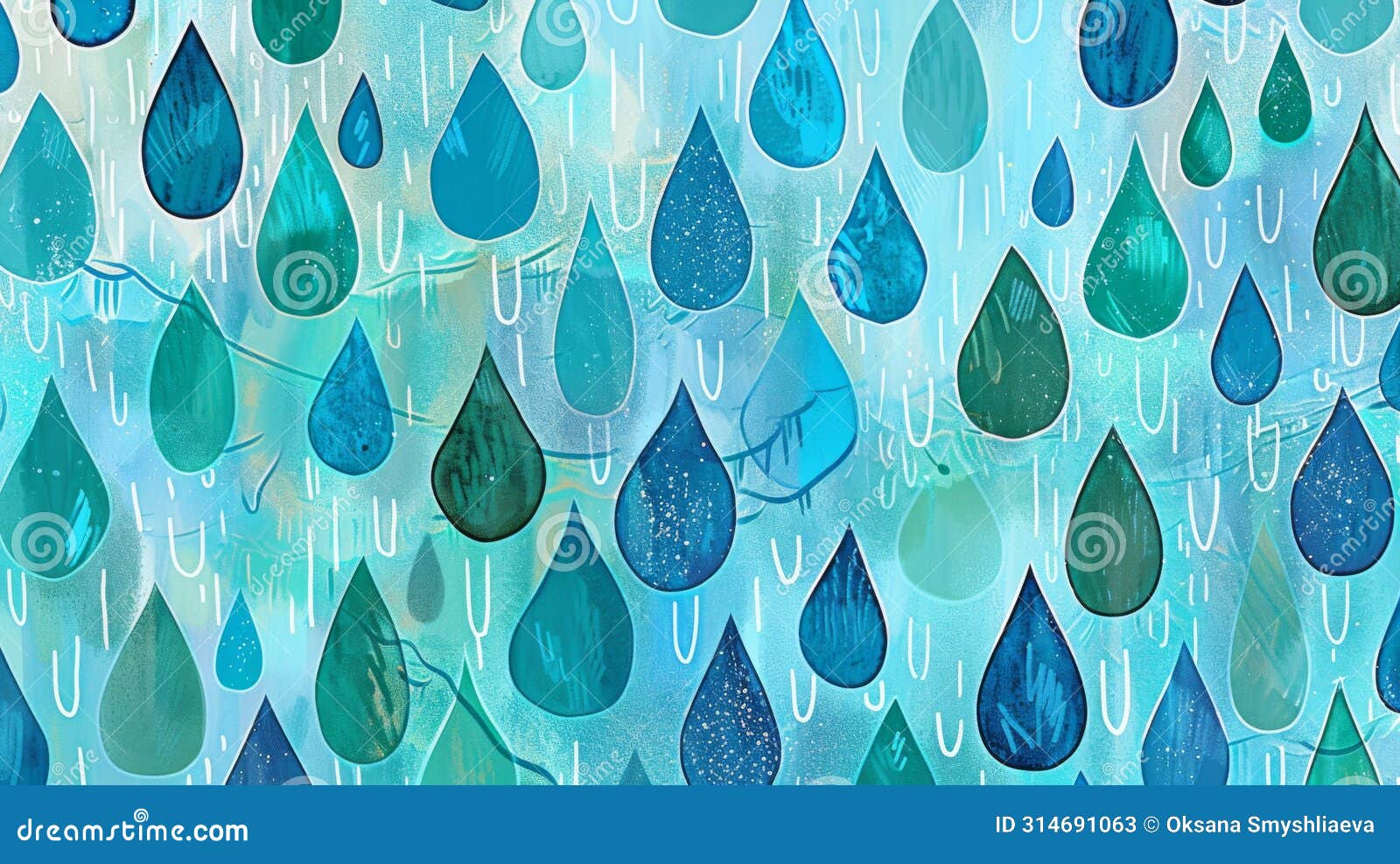 Abstract Blue Water Droplets Pattern for Creative Backgrounds Stock ...