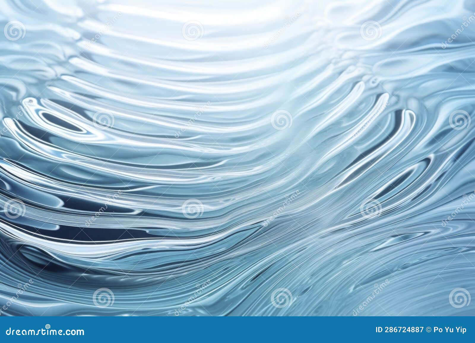 Abstract Blue Water Flow Background Stock Illustration - Illustration ...