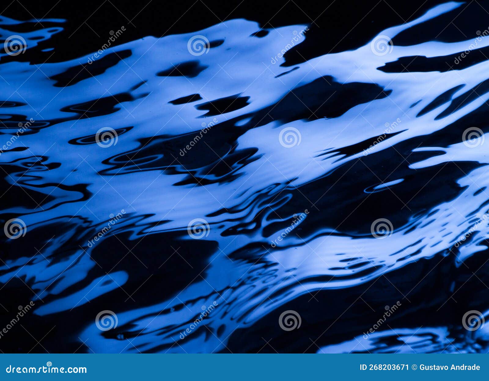 Abstract Blue Water Forms Waves. Stock Image - Image of blue, natulal ...