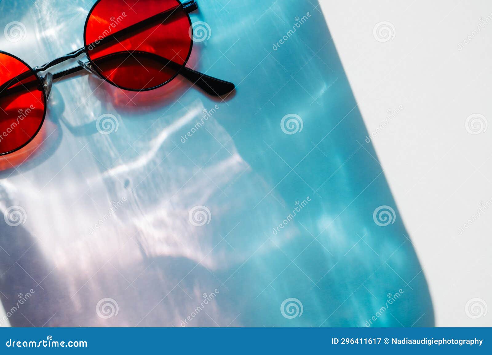 Abstract Blue Water Ripple Texture Overlay with Sunglasses Stock ...
