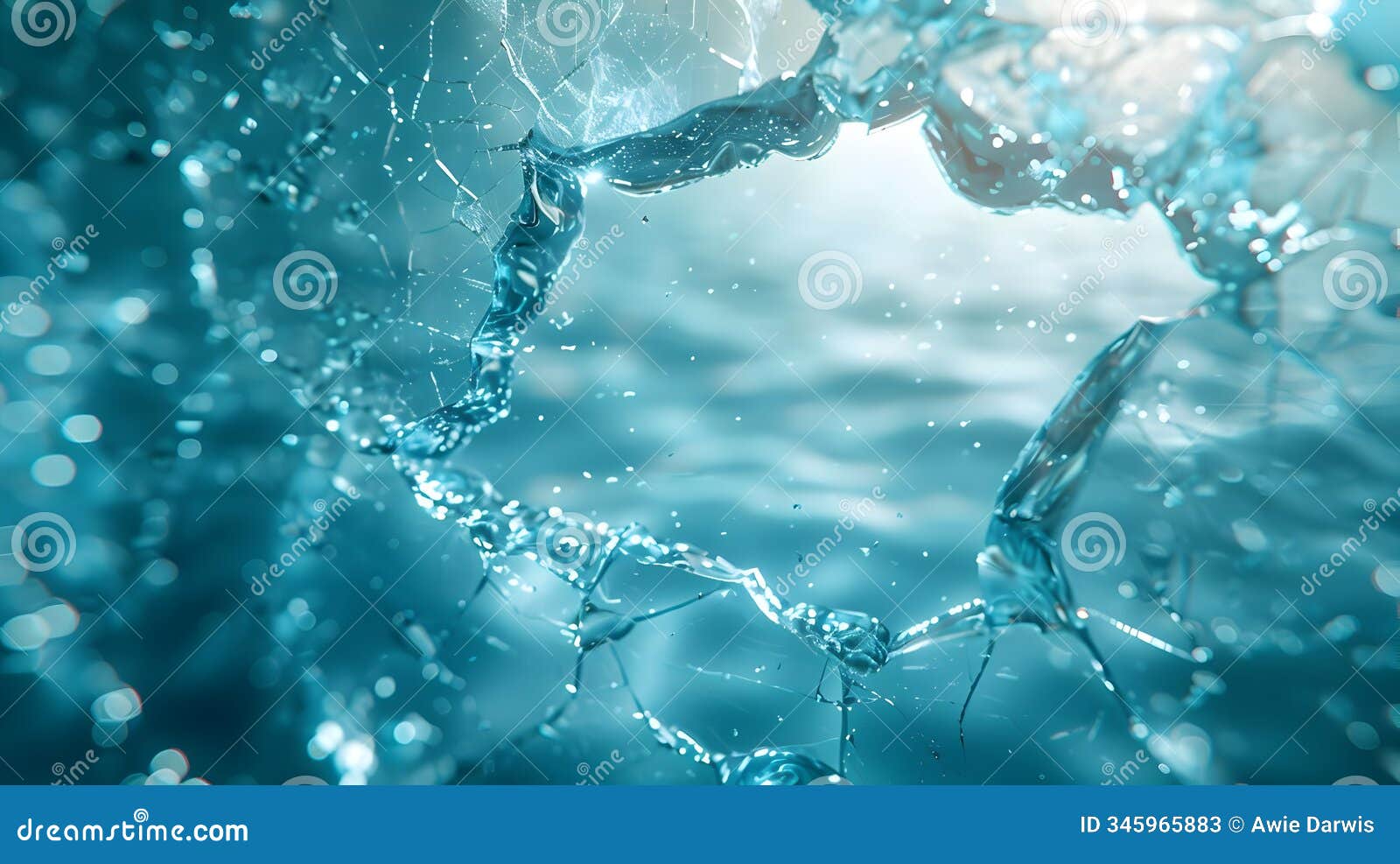 Abstract Blue Water Splash Background Stock Illustration - Illustration ...