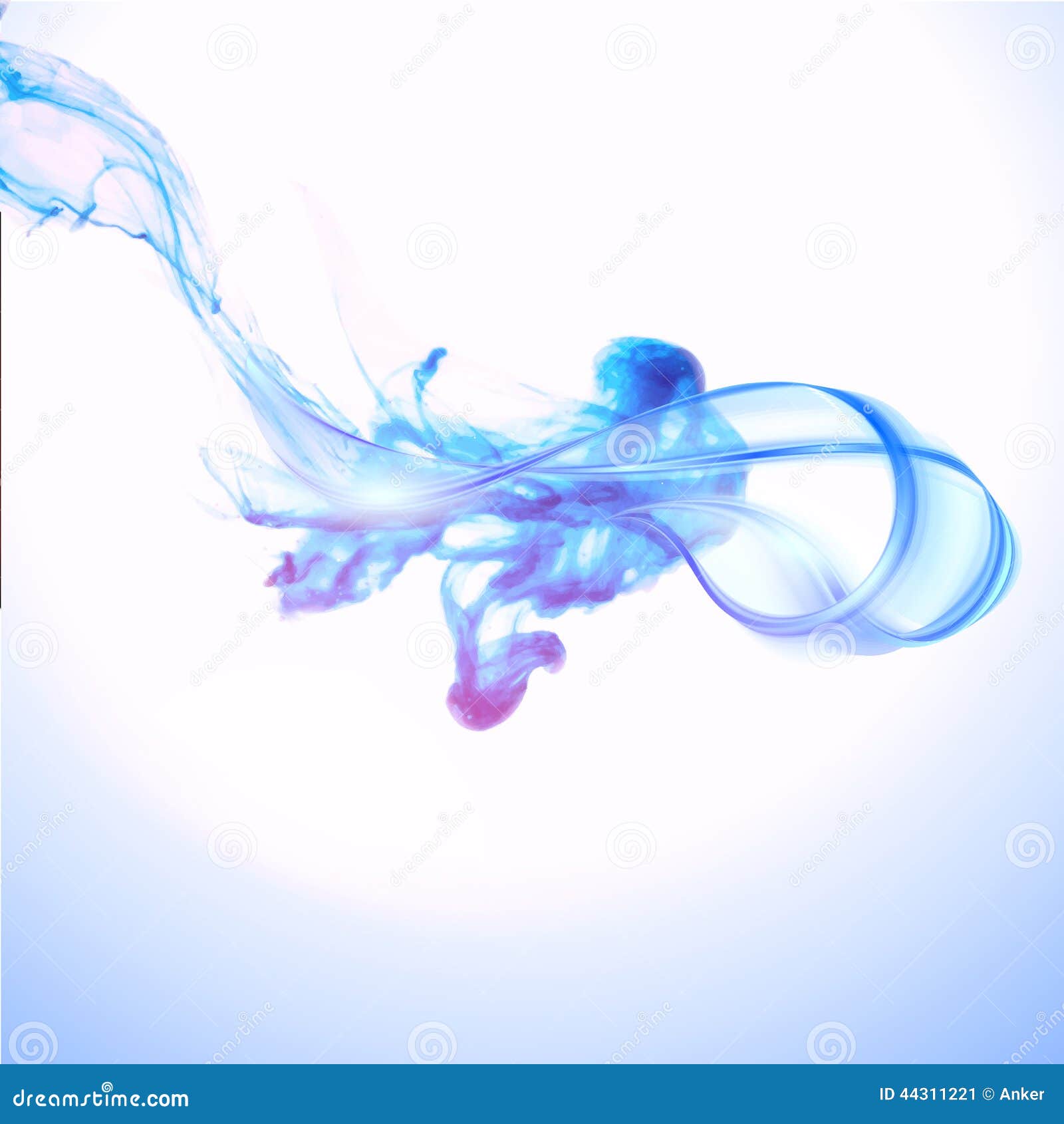 Abstract Blue Water Splash Isolated on White Background. Stock Vector ...