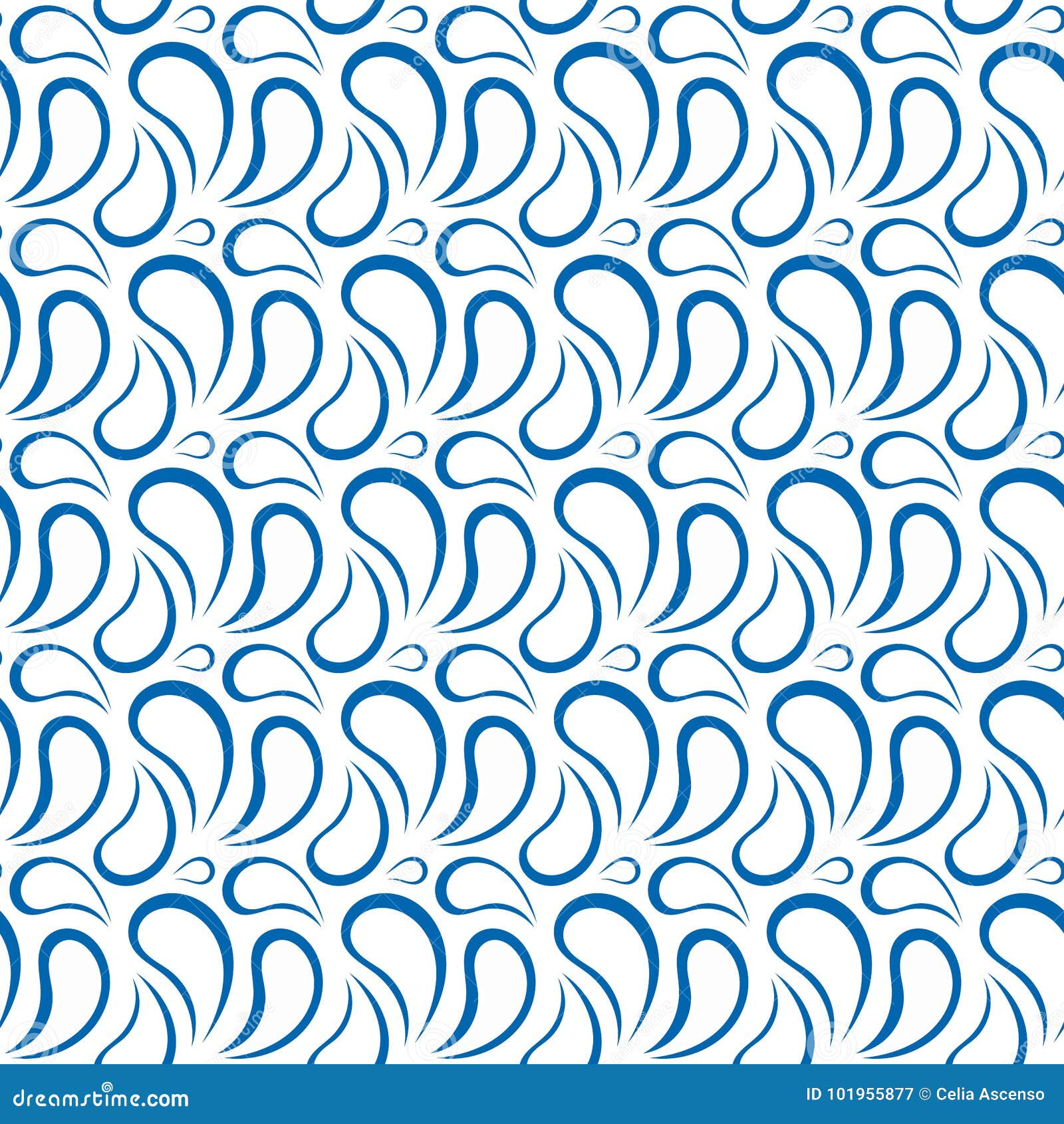 Water Drops Splash Seamless Pattern Stock Illustration - Illustration ...