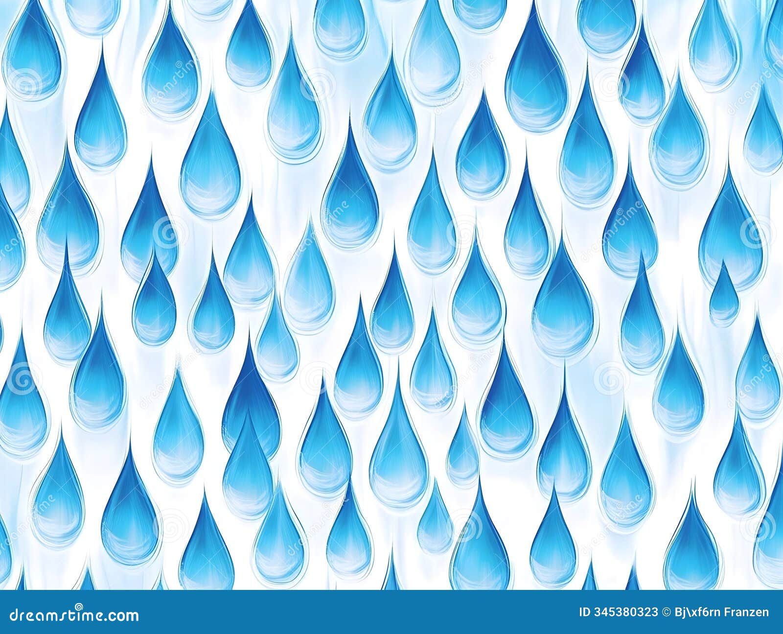 Abstract Blue Water Tear Drops Pattern Paint Drawing Stock Illustration ...