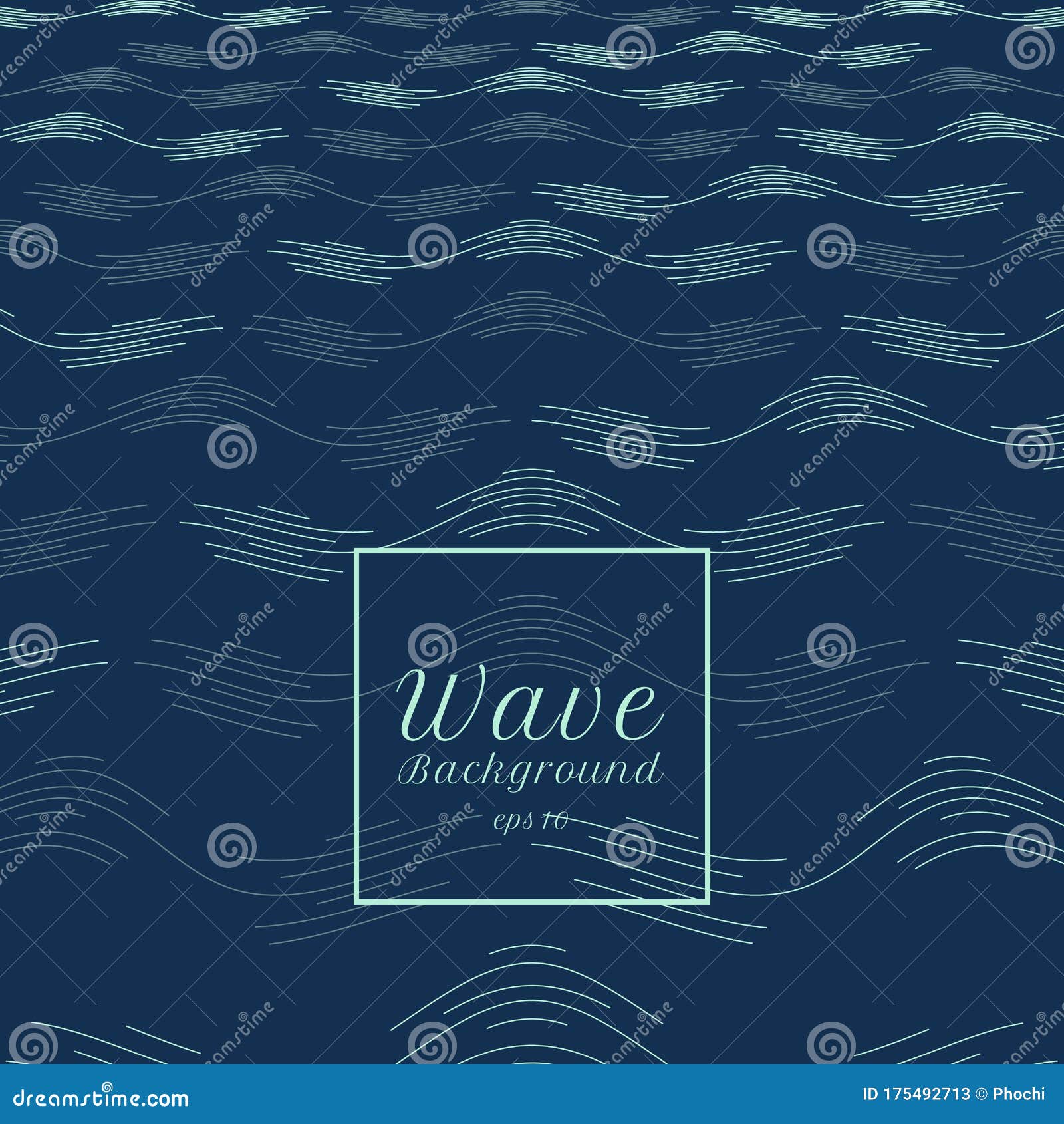 Abstract Blue Water Wave Line Pattern Perspective Background Stock ...