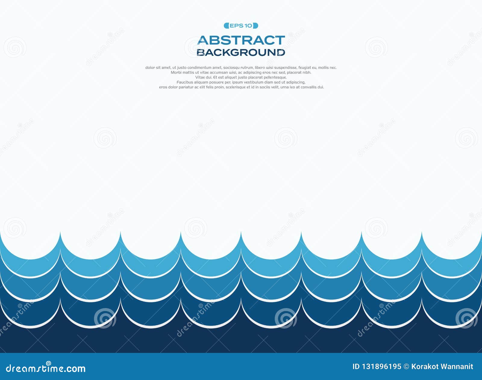 Abstract of Blue Water Wave Pattern Background Stock Vector ...