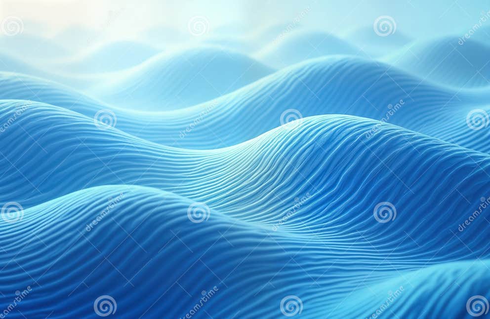 Abstract Blue Water Wave Pattern. Dynamic Texture. Rippled Surface ...