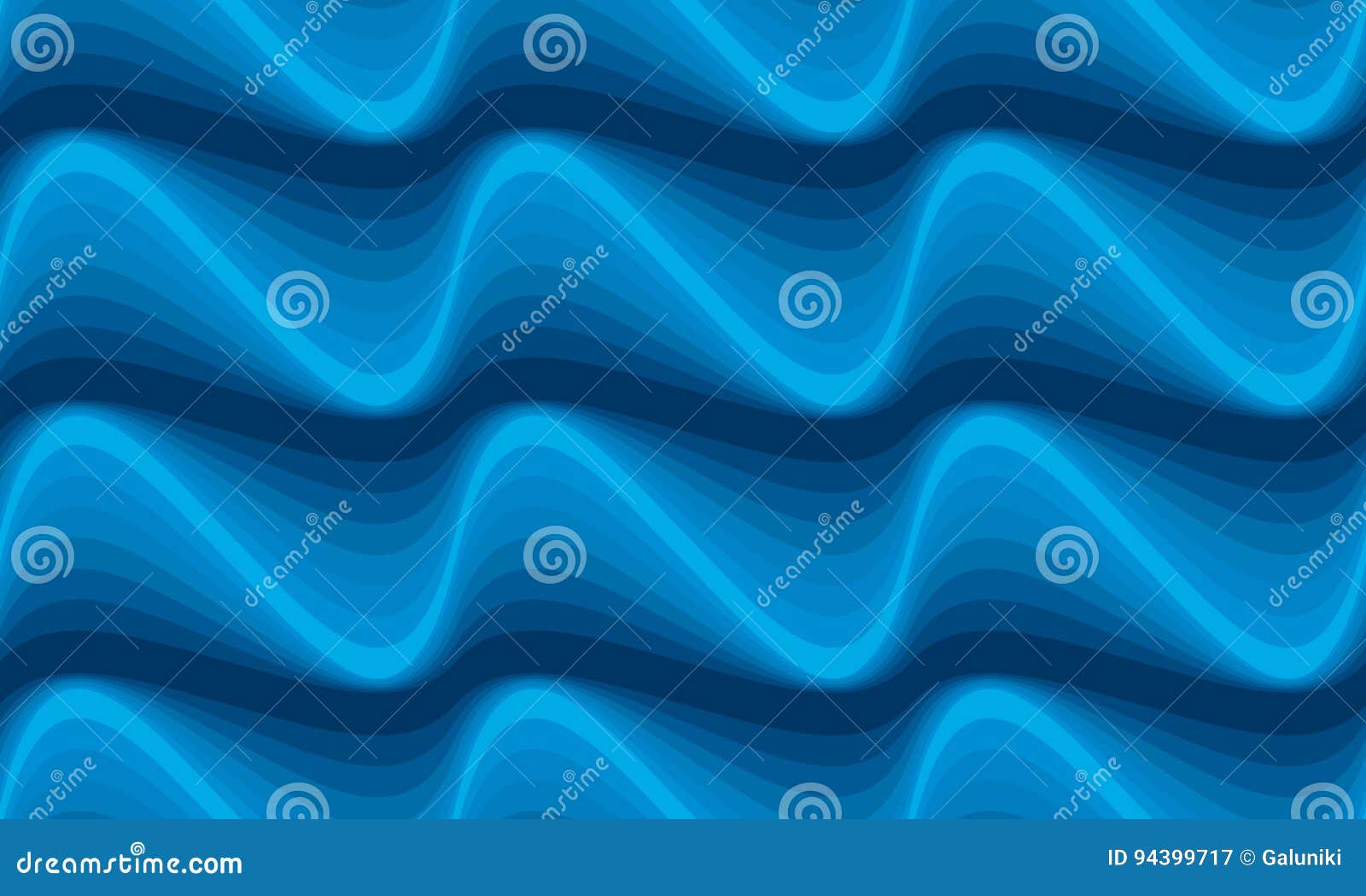 Abstract Blue Water Wave Seamless Pattern Stock Vector - Illustration ...