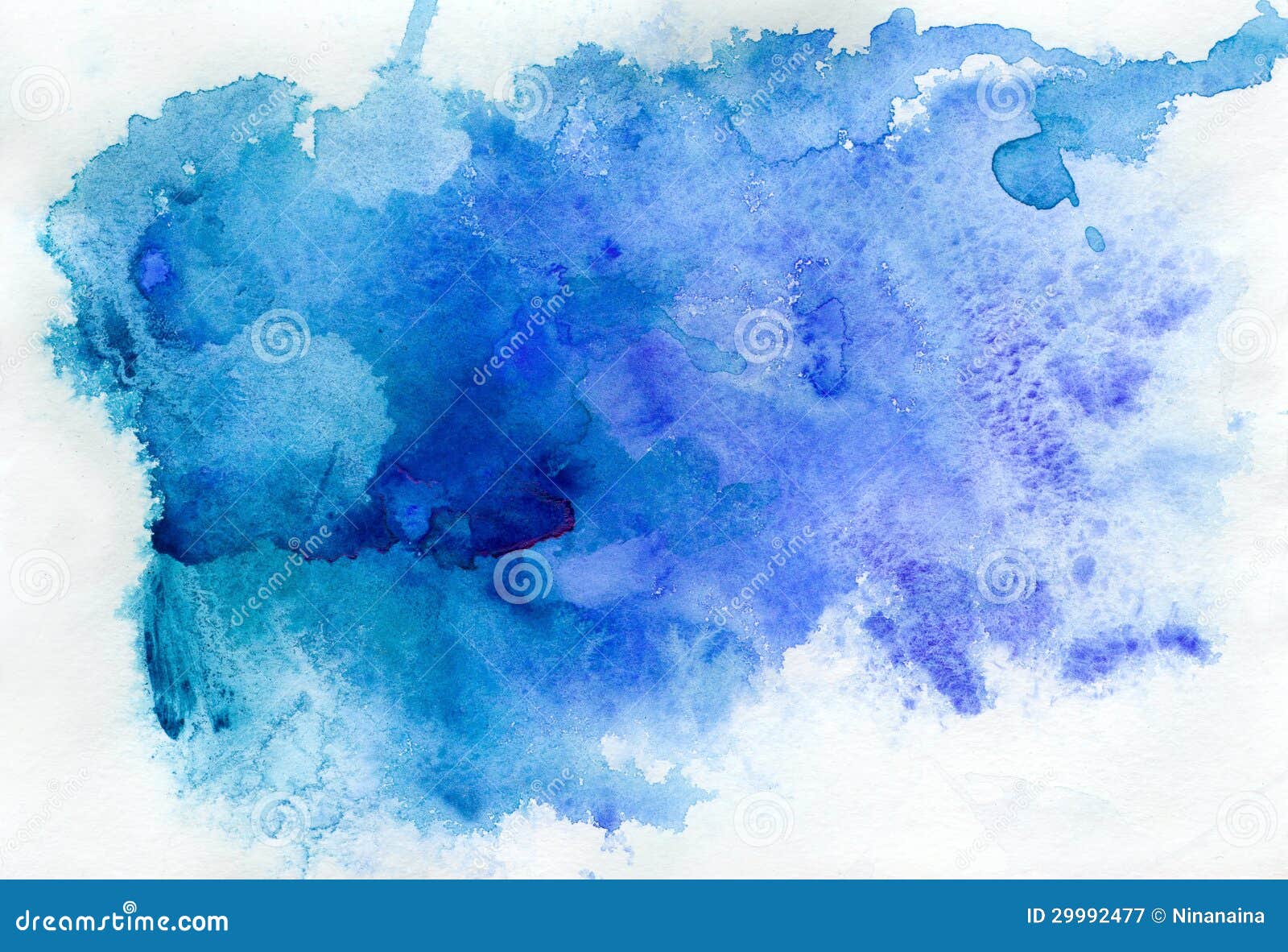 Abstract blue watercolor stock illustration. Illustration of blank ...