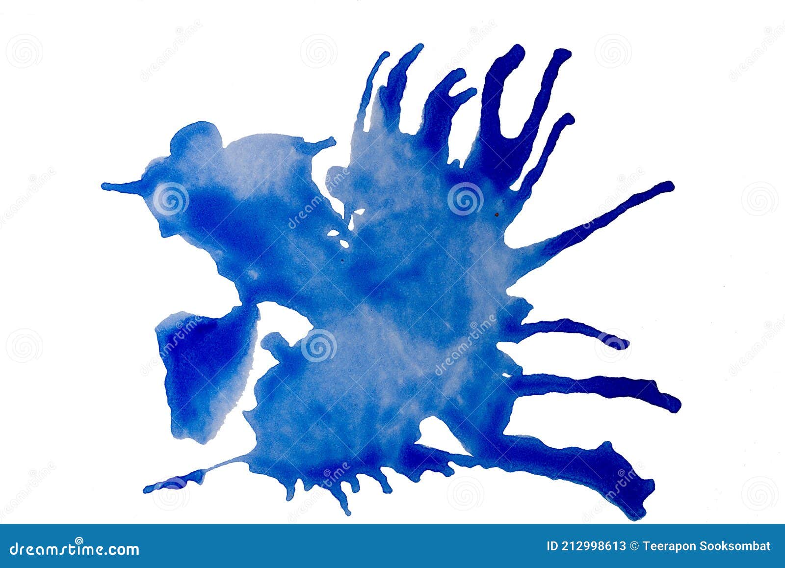 Abstract Blue Watercolor Paint Splash Background Stock Illustration ...