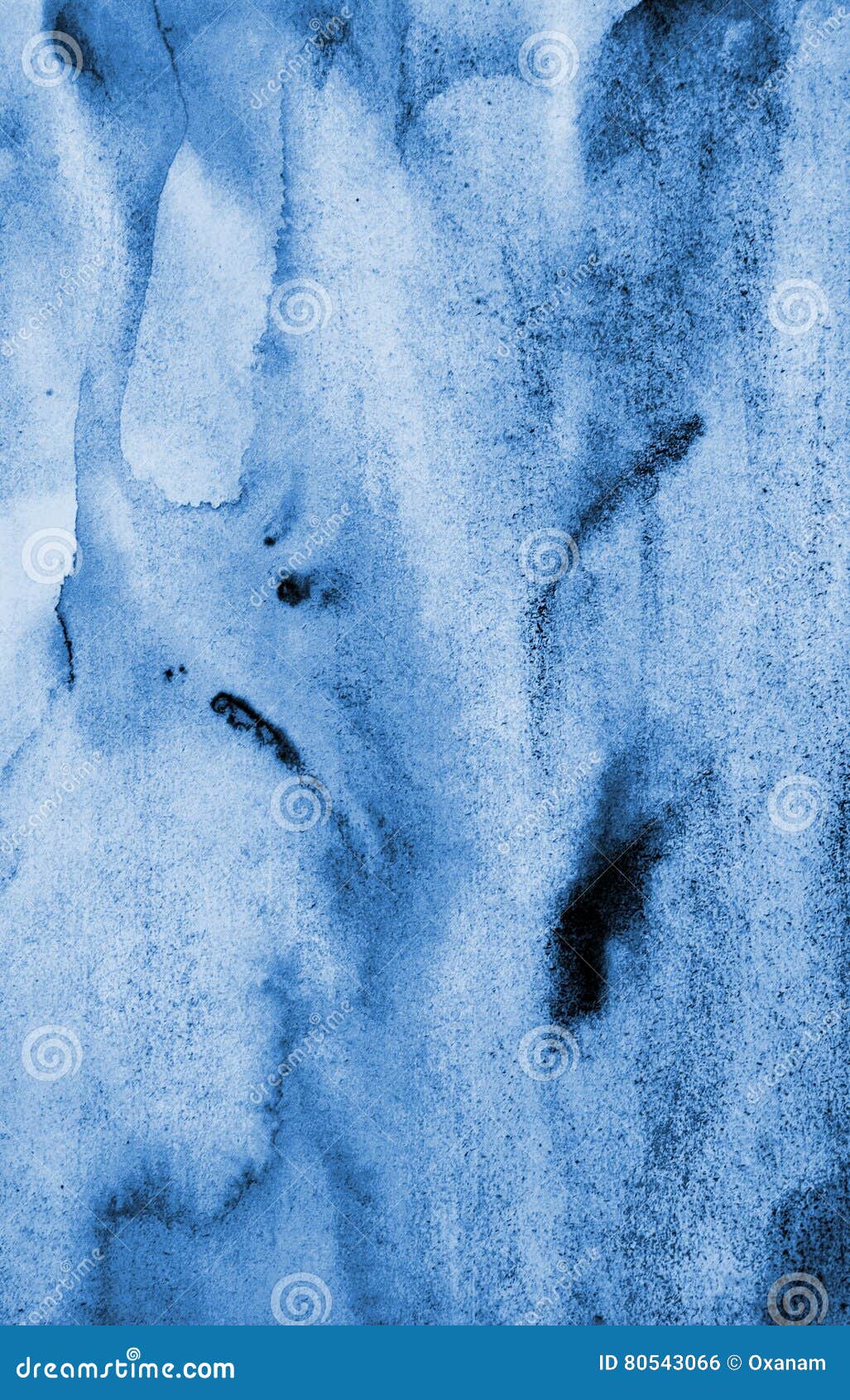 Abstract Blue Watercolor on Paper Texture As Background Stock Photo ...