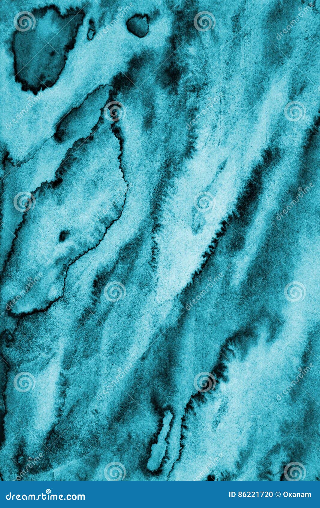 Abstract Blue Watercolor on Paper Texture As Background Stock Photo ...