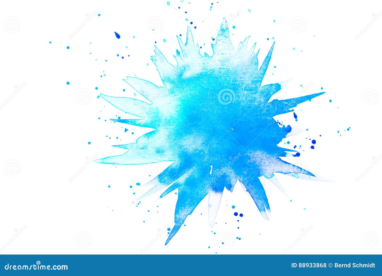 Abstract Blue Watercolor Splash Stock Illustration - Illustration of ...