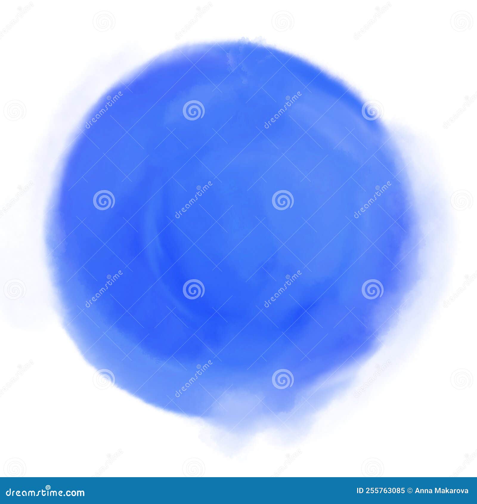 Abstract Blue Watercolor Splash On White Background Pastel Color For