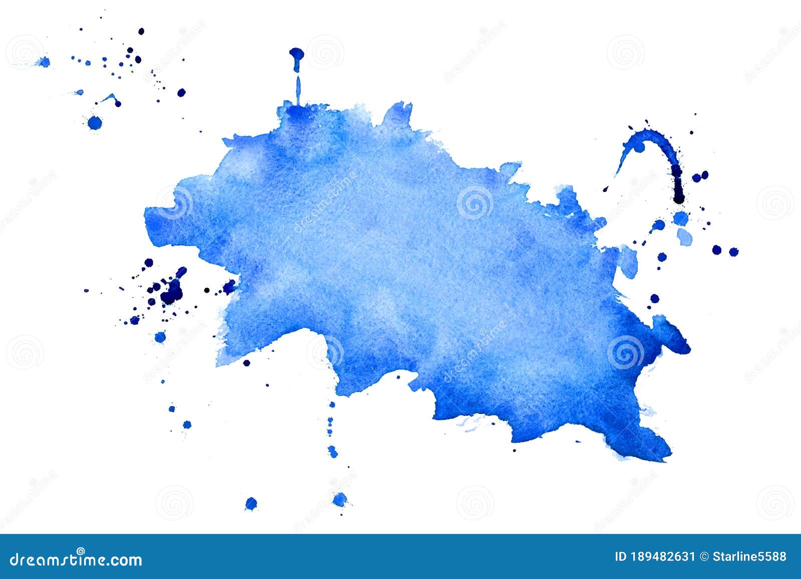Abstract Blue Watercolor Splatter Texture Background Design Stock ...
