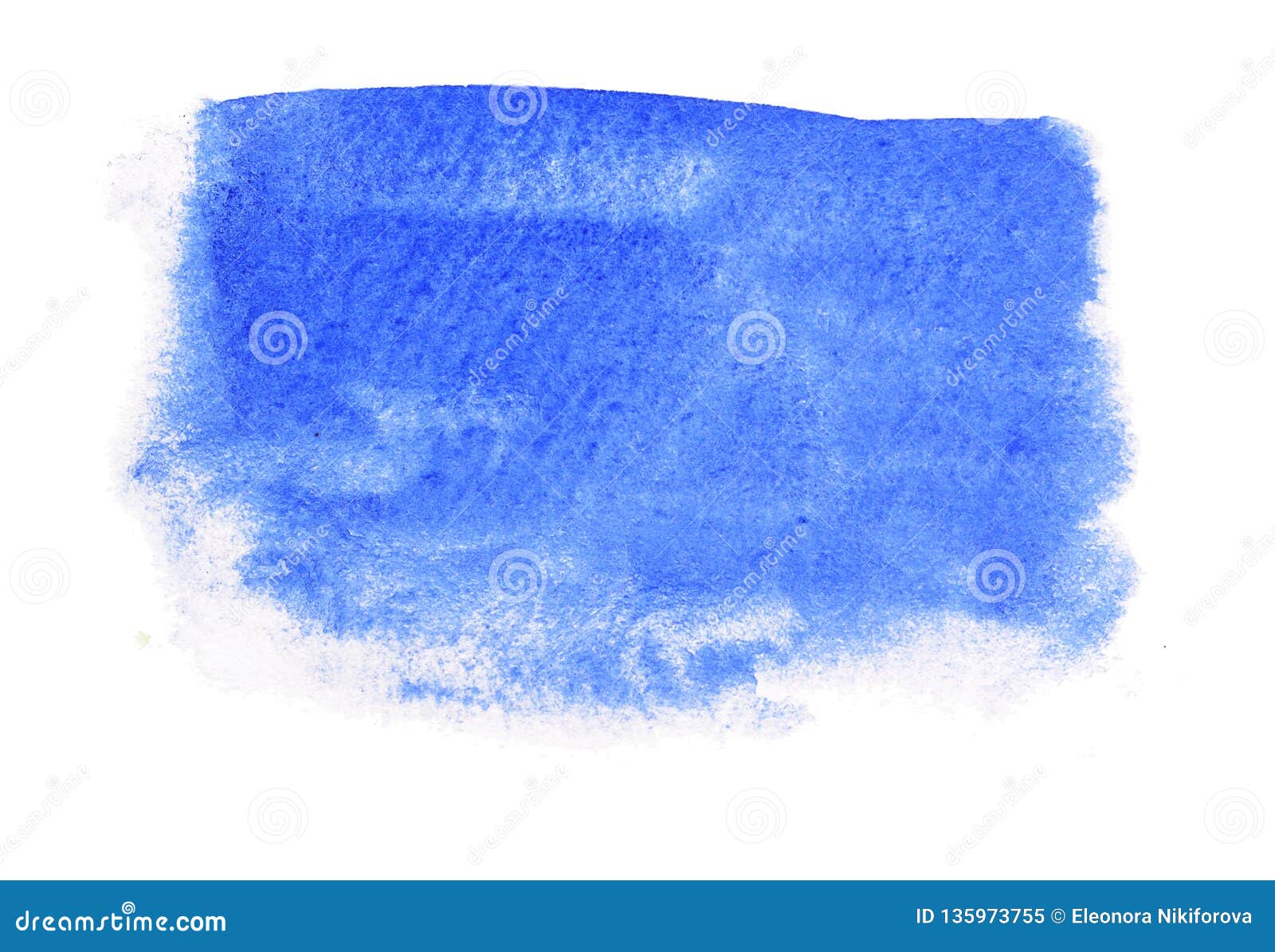 Abstract Blue and Blue Watercolor Spot, Rectangular Watercolor ...