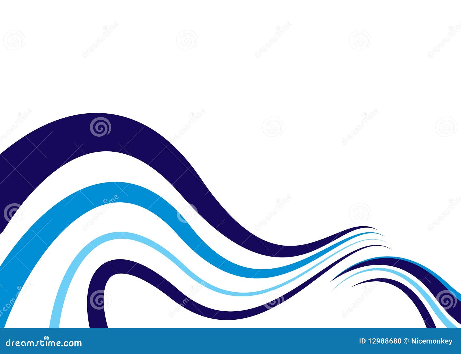Abstract blue wave stock vector. Illustration of backdrop - 12988680