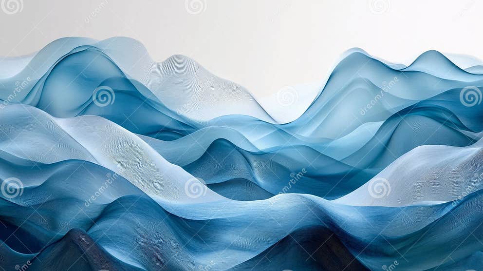 Abstract Blue Wave Art stock illustration. Illustration of form - 335870434