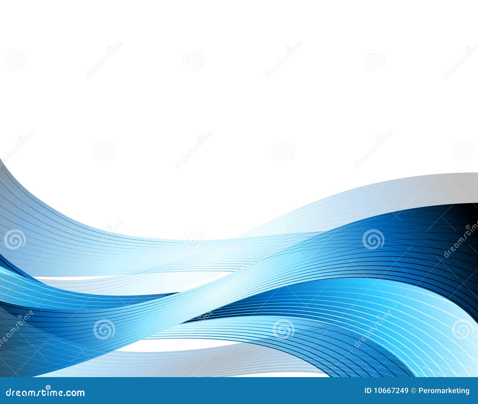 Abstract Blue Wave Background Stock Illustration - Illustration of ...