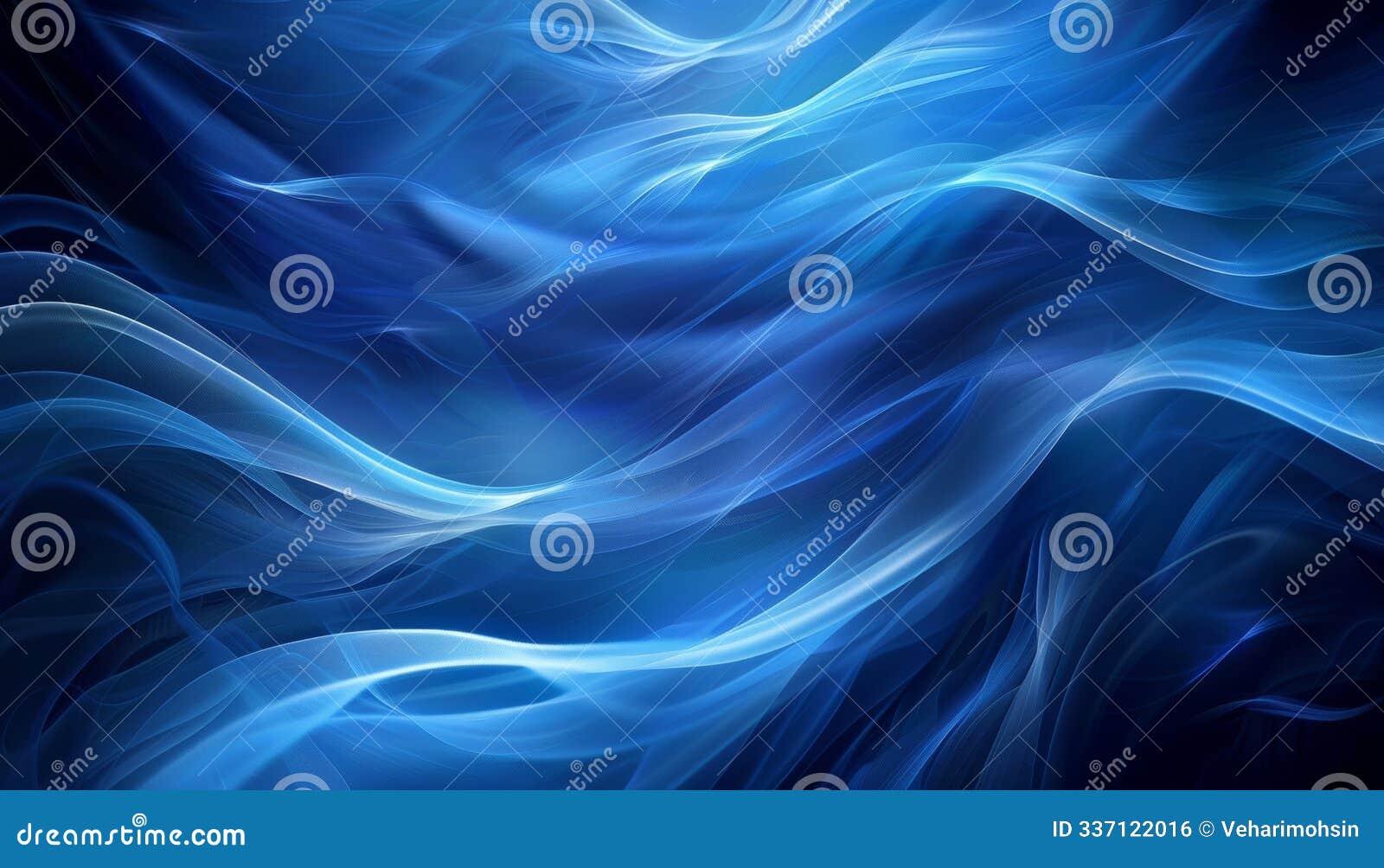 Abstract Blue Wave Background Stock Illustration - Illustration of ...