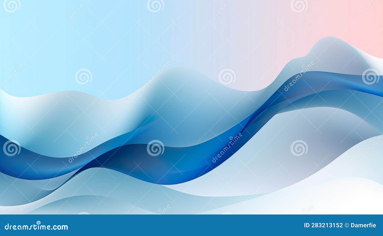 Abstract Blue Wave Background Aesthetic Marvelous Scenery Design Stock ...