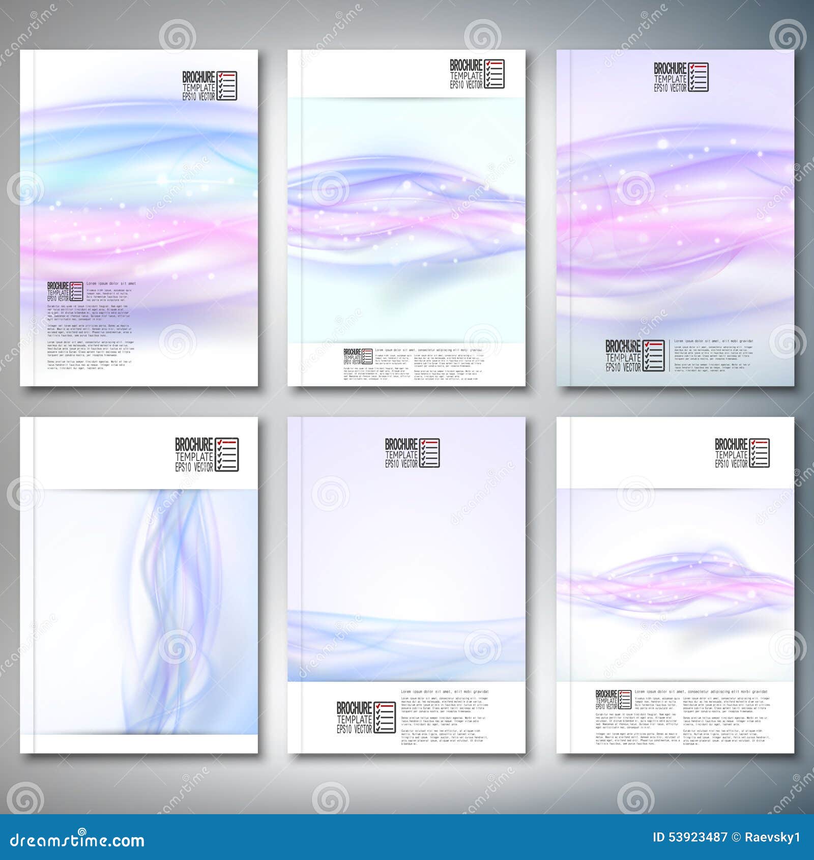 Abstract Blue Wave Background. Brochure, Flyer or Stock Vector ...