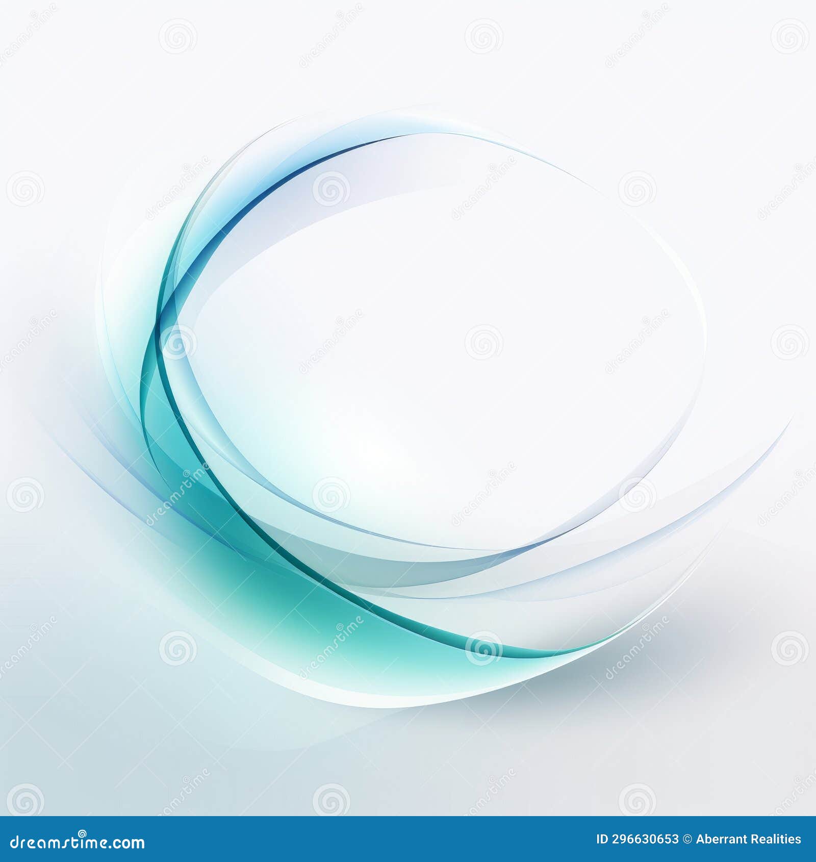 An Abstract Blue Wave Background with a Circular Shape Stock ...